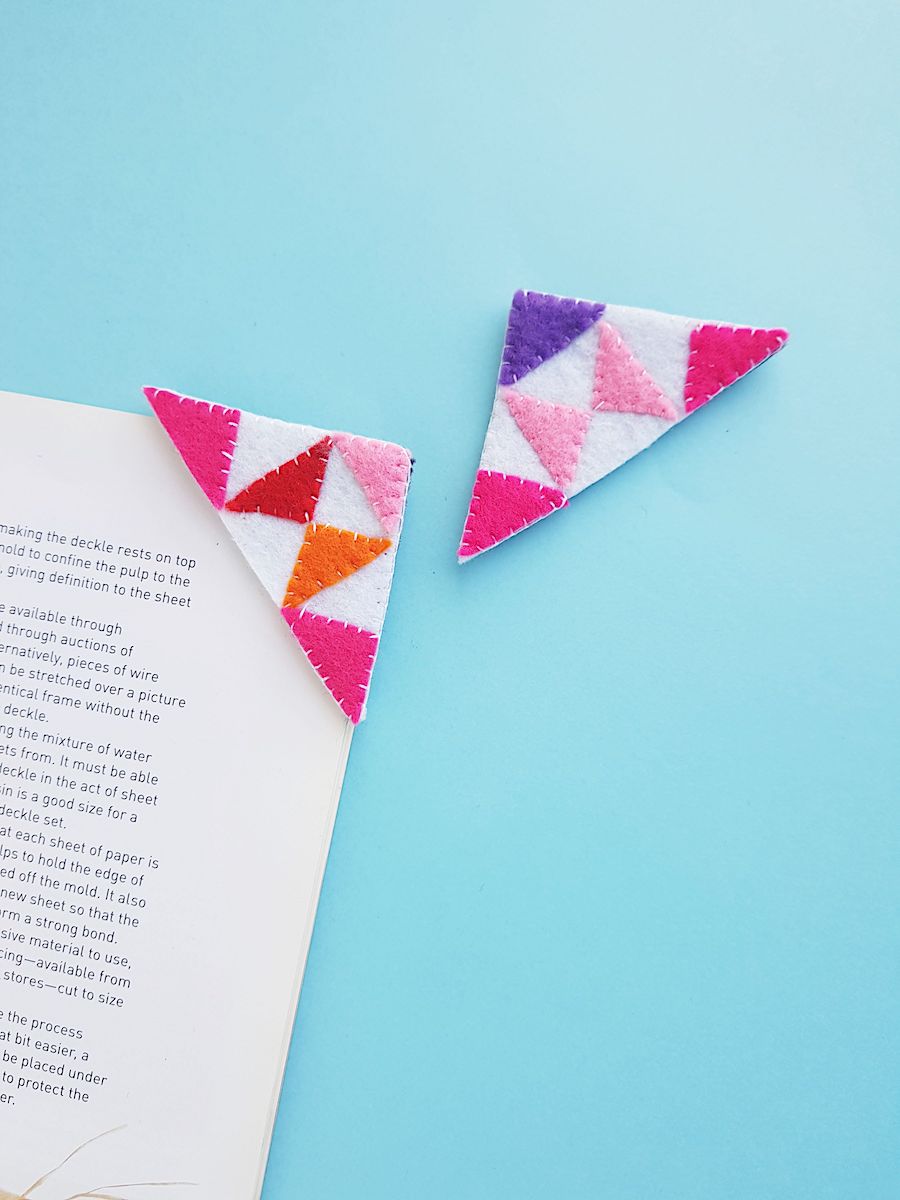 Geometric Patterned Corner Bookmark (No Pattern Needed) - Easy Things ...