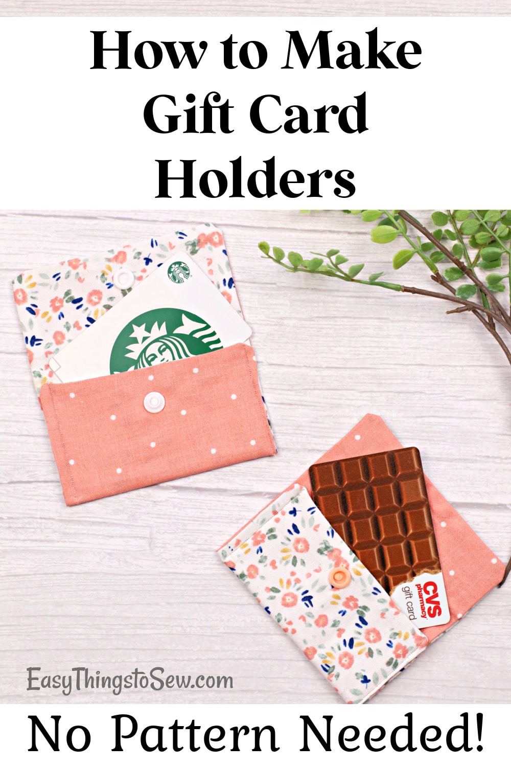 DIY Gift Card Holder (No Pattern Needed) - Easy Things to Sew