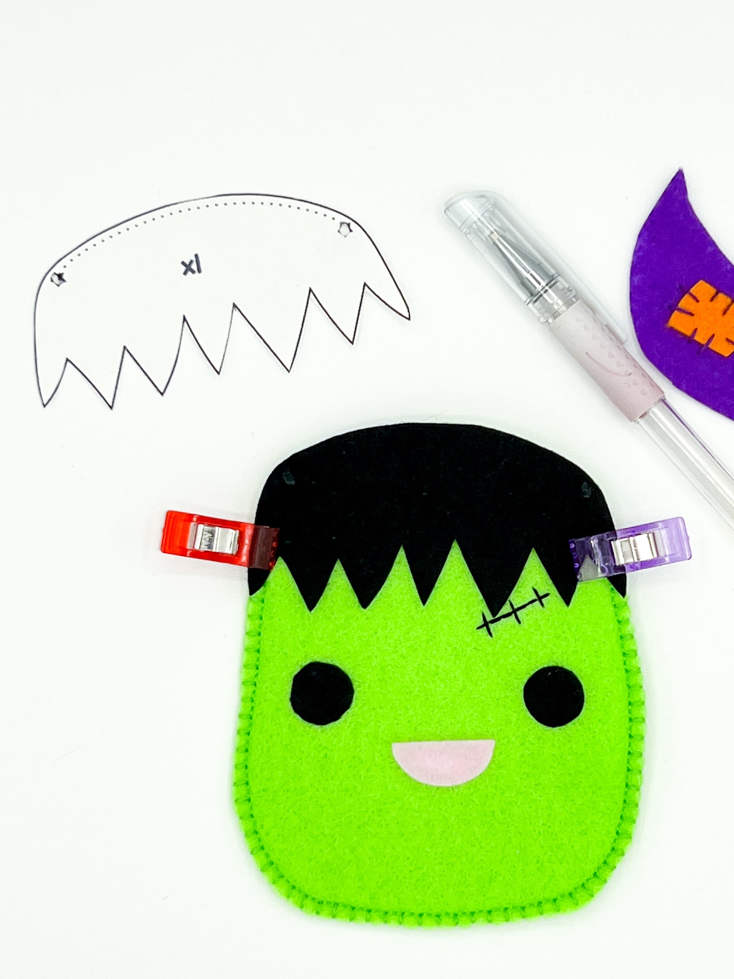 How to Sew a Frankenstein Candy Pouch - Easy Things to Sew