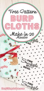 How to Make Burp Cloths with Free Pattern - Easy Things to Sew