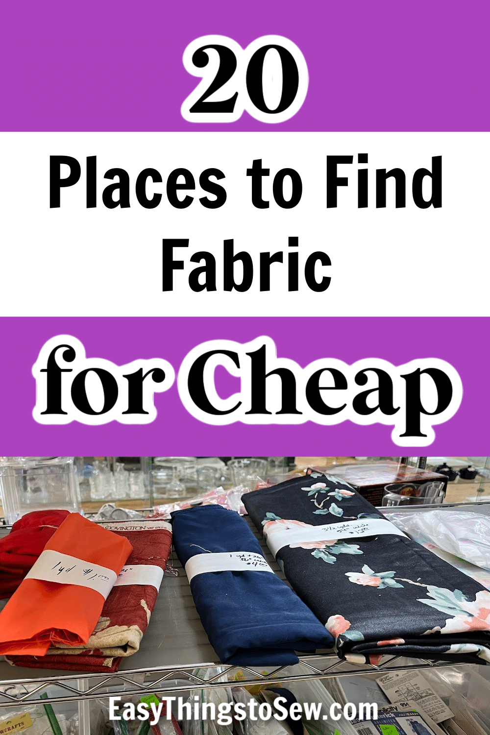 Where to Find Cheap Fabric for Sewing - Easy Things to Sew