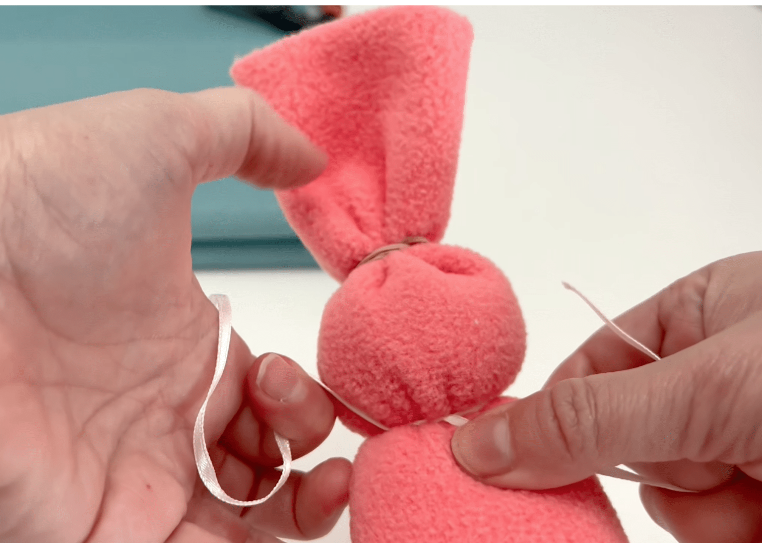 10-Minute Fleece Bunny (No Pattern Needed) - Easy Things to Sew