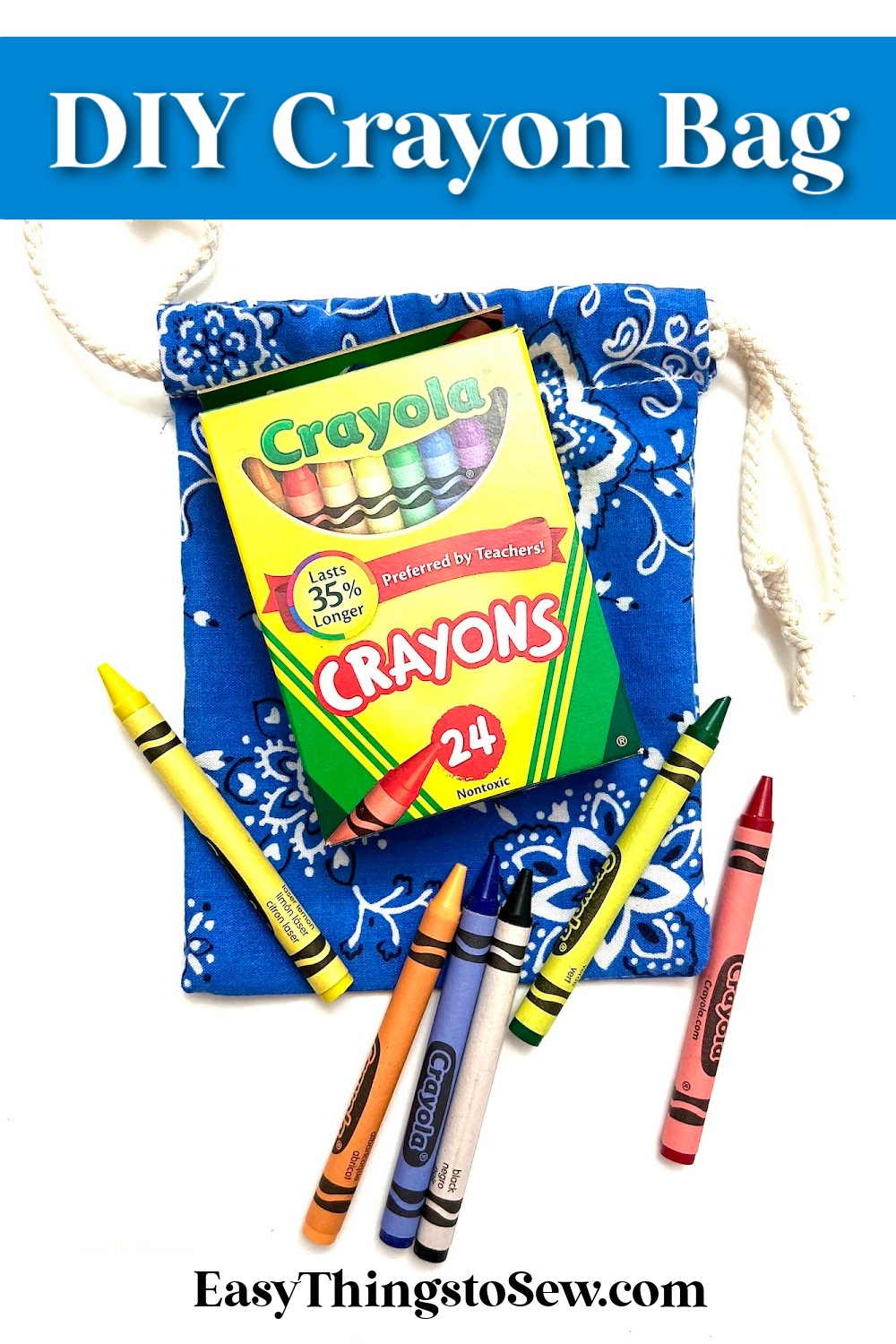DIY Crayon Bag (with Video) - Easy Things to Sew