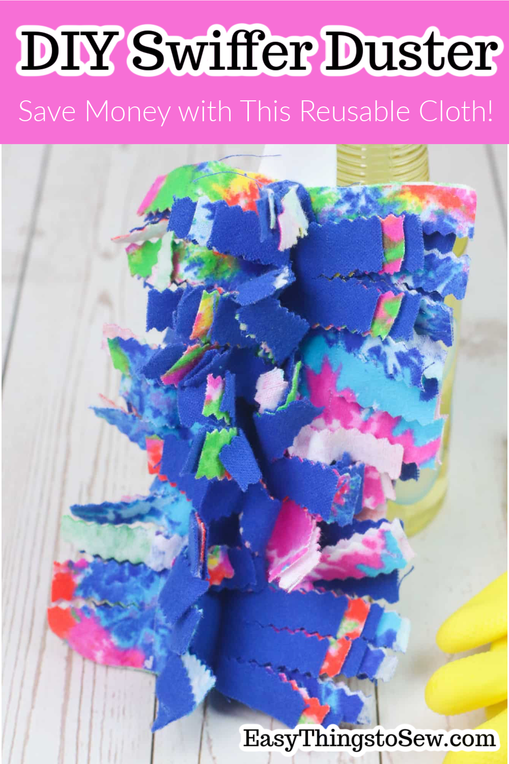 DIY Reusable Swiffer Duster (Washable Dusting Cloth) - Easy Things to Sew