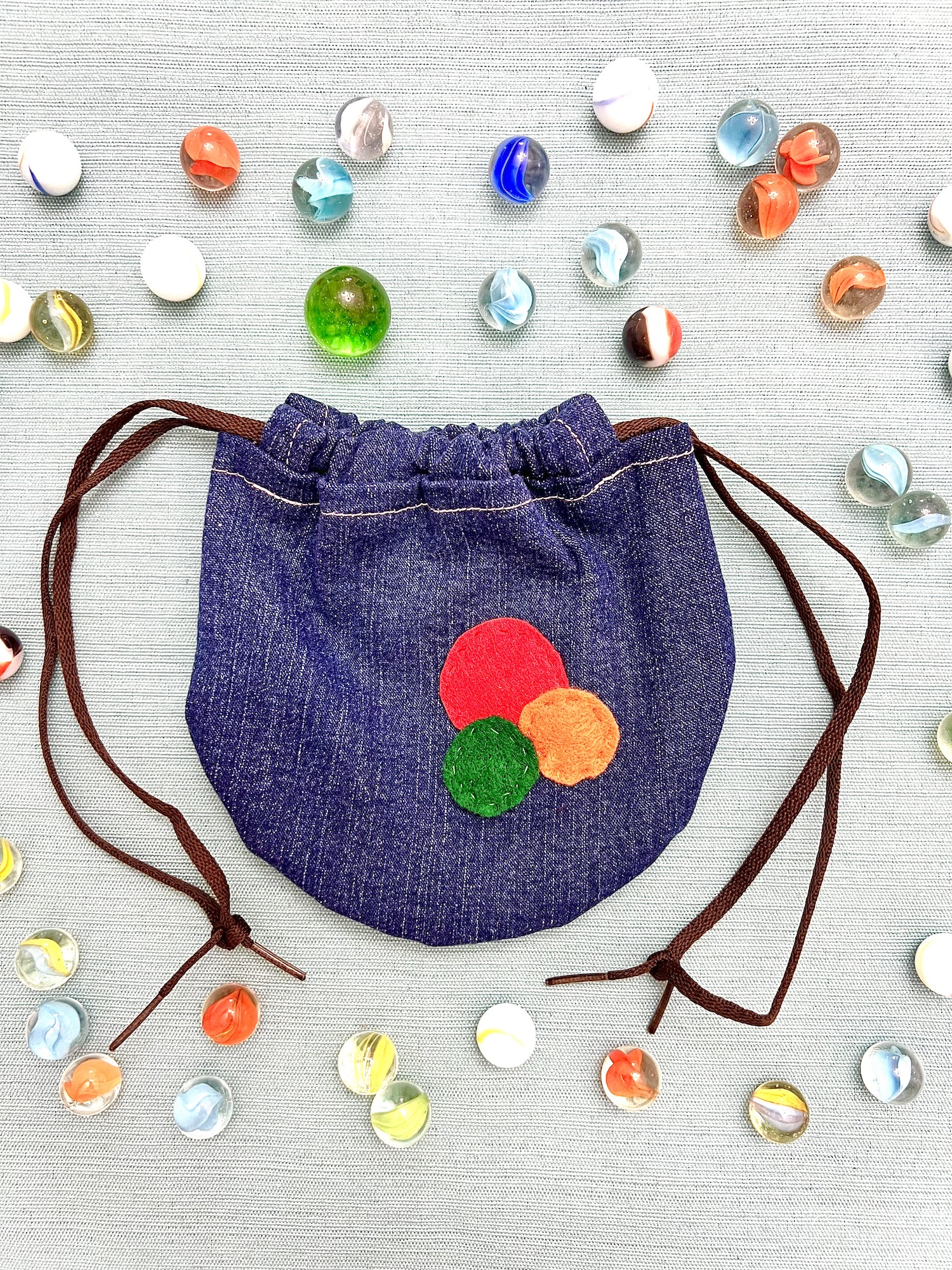 DIY Marble Bag (Free Pattern and Game Instructions) - Easy Things to Sew
