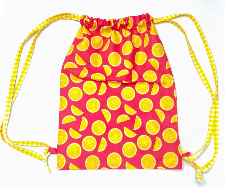 How to Make a Drawstring Backpack (Beginner Sewing Tutorial with Video ...