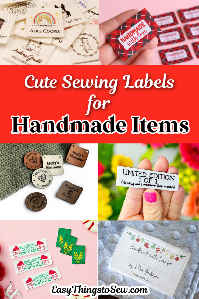 Holiday Sewing Labels for Handmade Items - Easy Things to Sew