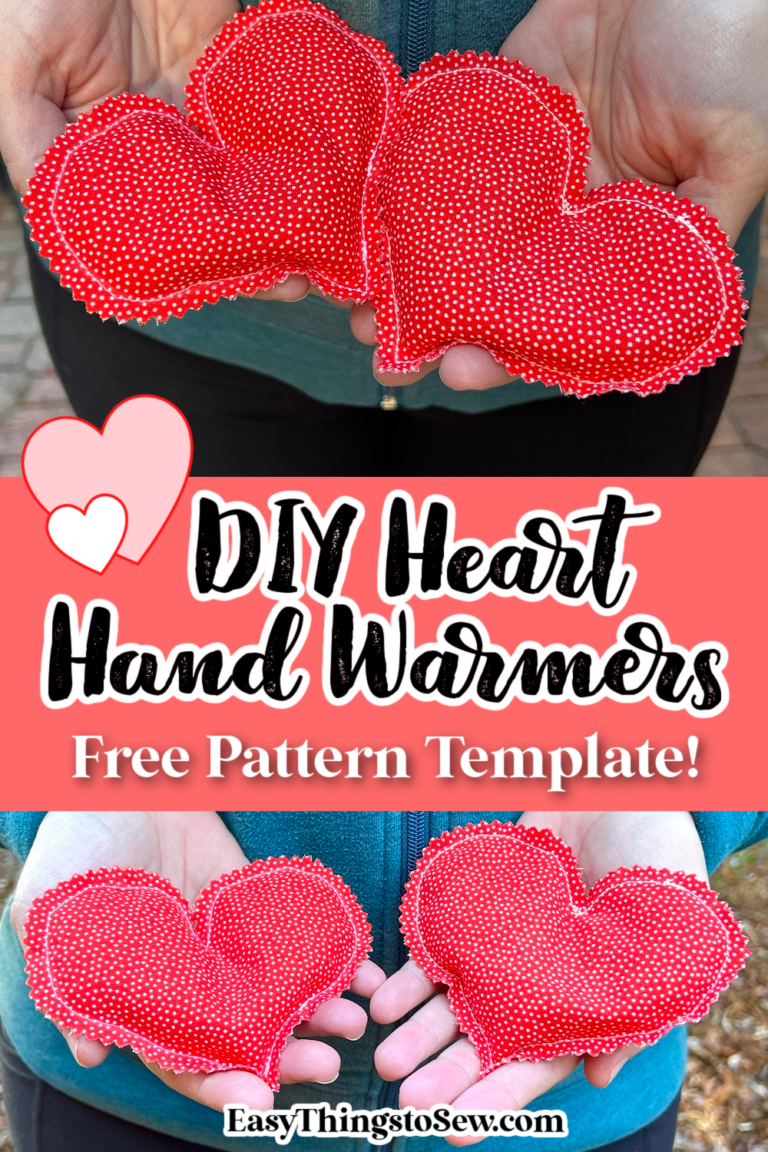 Heart Hand Warmers (Free Pattern and Printable Labels) - Easy Things to Sew