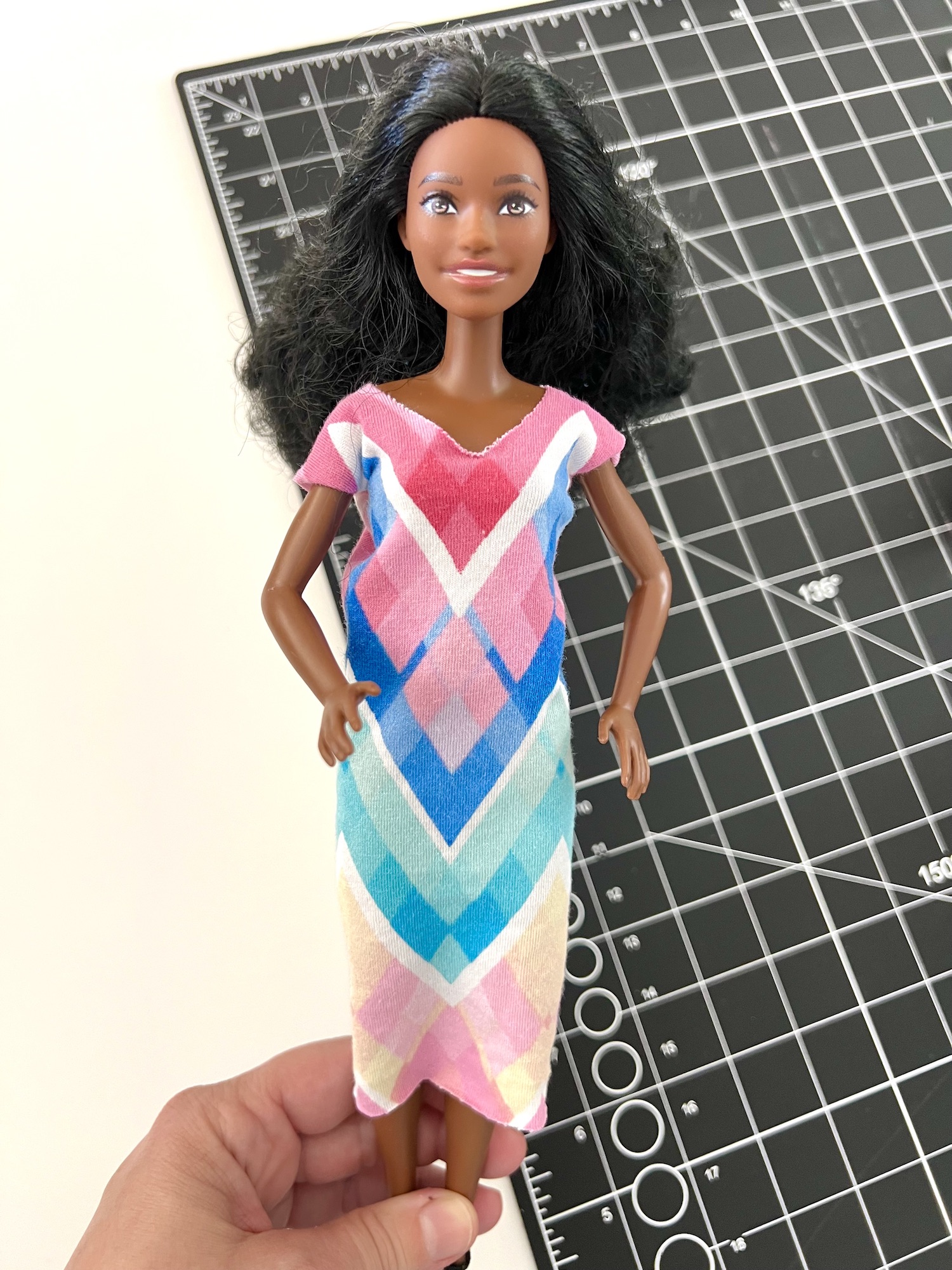 Quick and Easy Barbie Dress with Sleeves (Only Two Lines of Stitches ...